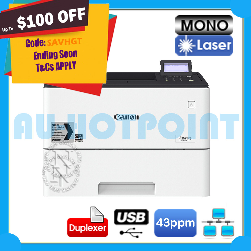 Canon LBP312X Mono Laser Network High Speed Printer+Auto Duplex 43PPM ...