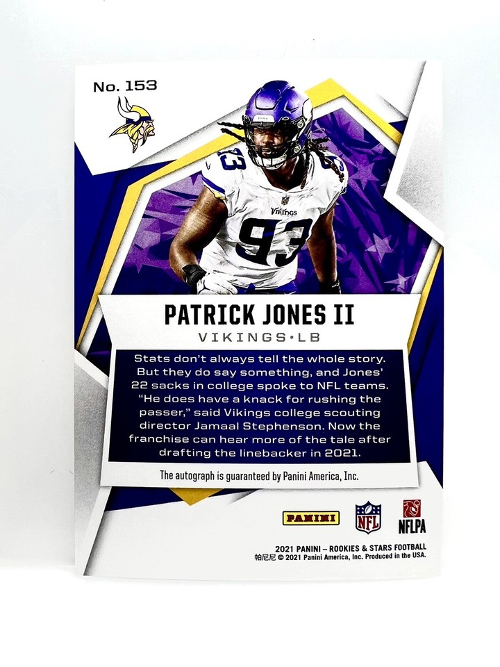 Patrick Jones II 2021 Panini Rookies & Stars Gold 153 RC Rookie 81/99 ...