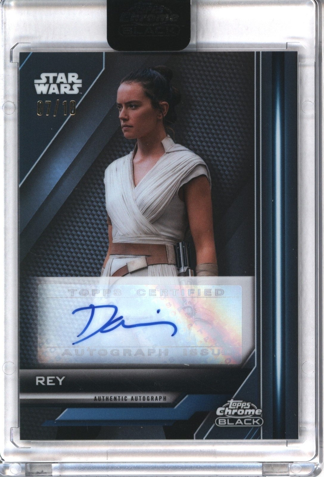 2023 Topps Chrome Black Star Wars Daisy Ridley As Rey Light Side ...