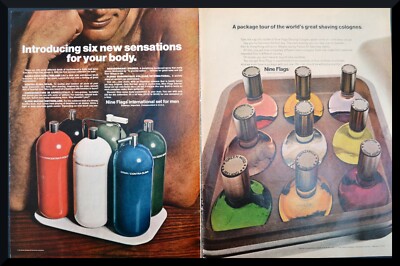 Lot of 2 Ads 1967 Vtg print ad Fashion Nine Flags Shaving Cologne ...