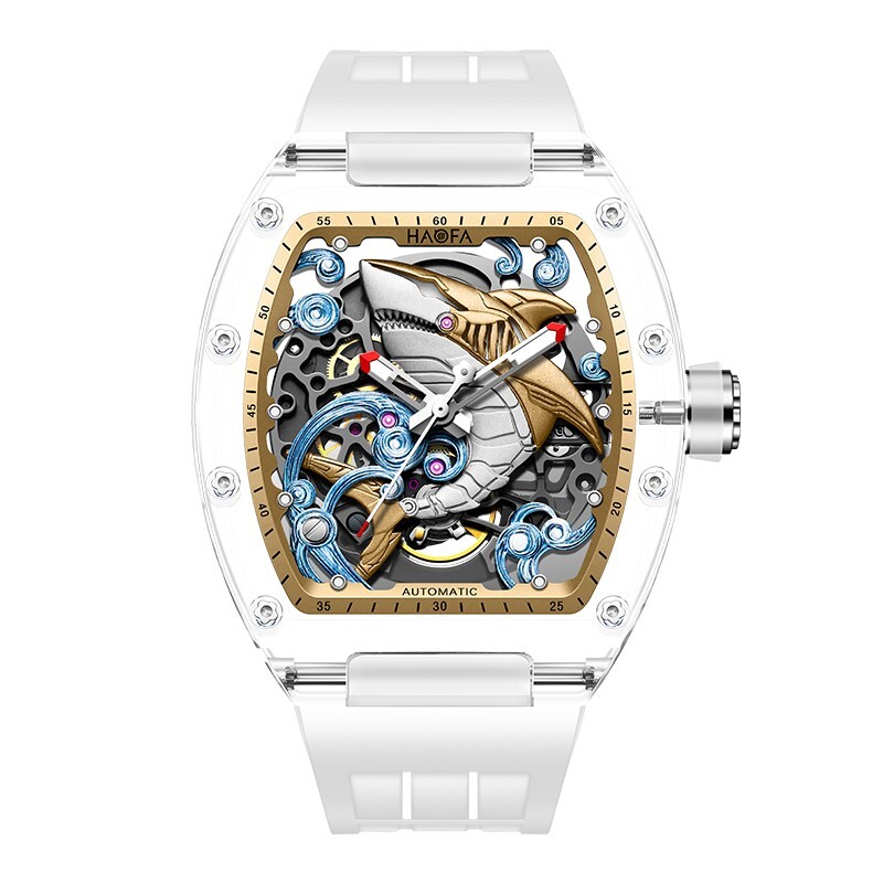 Haofa Mechanical Watches For Men Automatic 3D Shark Creative Ocean ...