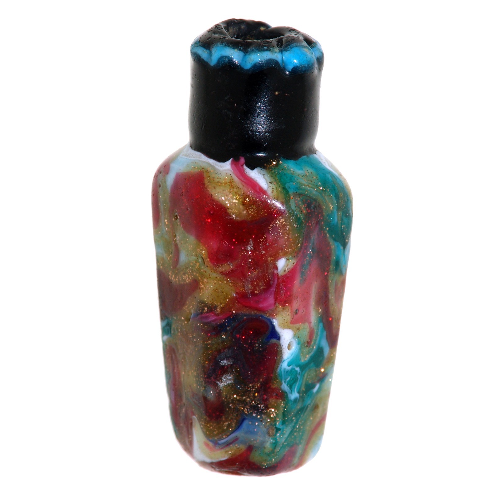 (0374) Glass Bottle with Murrina Face Franchini (?), Murano - Venezia ...