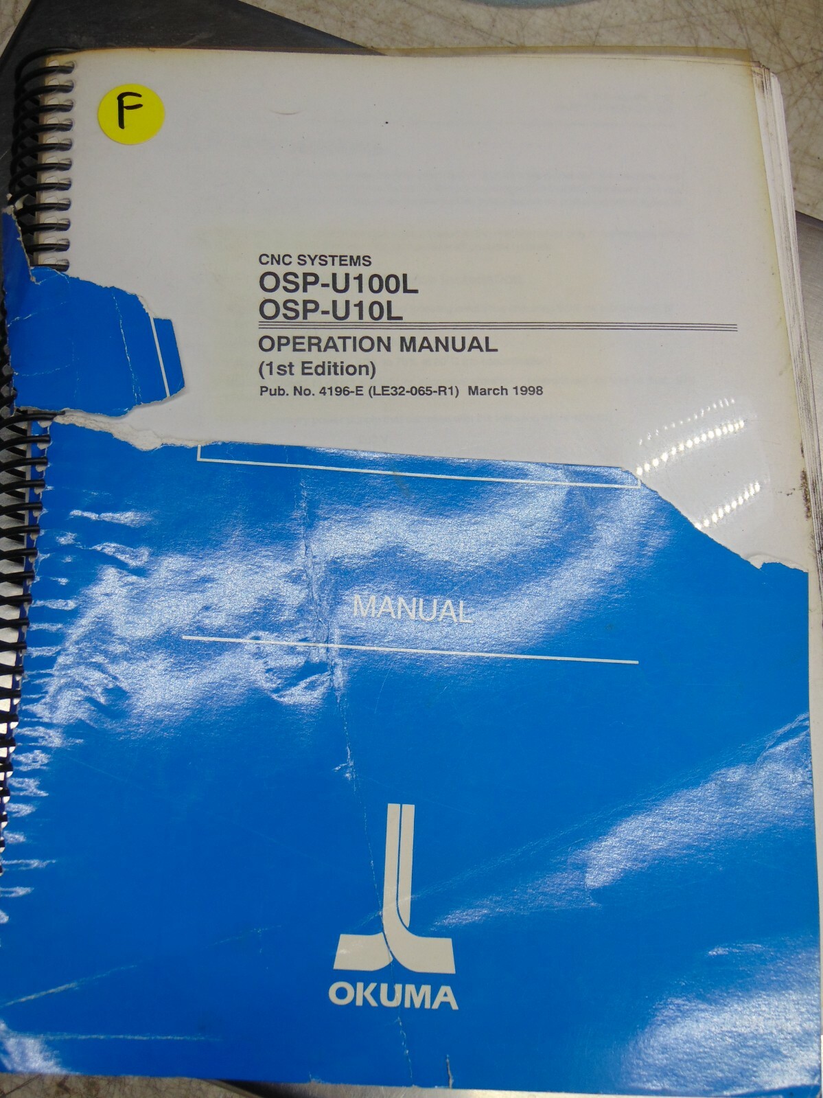 (1) Okuma CNC OSP-U100L/OSP-U10L OPERATION MANUAL 4196-E BAD COVER | eBay