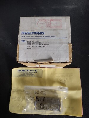 NEW Robinson R44 Oil Pressure Screen 62817 | eBay