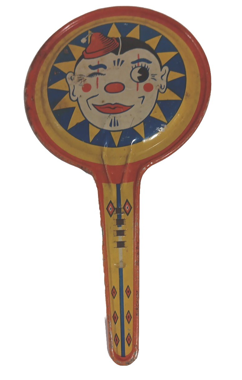 METAL CLOWN NOISEMAKER CLAPPER KIRCHHOF MADE IN USA LIFE OF THE PARTY ...