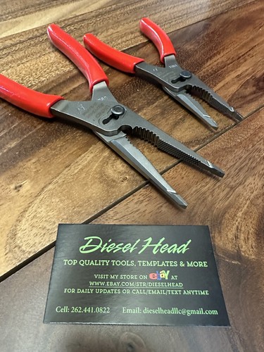 *NEW* Snap On LN47ACF & LN46ACF Needle Nose/Slip-Joint Combination RED ...