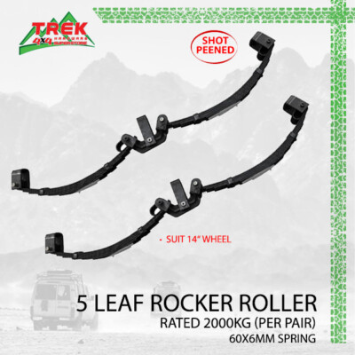 5 Leaf 2000Kg Rocker Roller Tandem Trailer Spring Set Caravan Horse ...