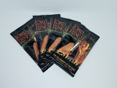 (4) 2001 Decipher LOTR TCG The Fellowship of The Ring Sealed Booster ...
