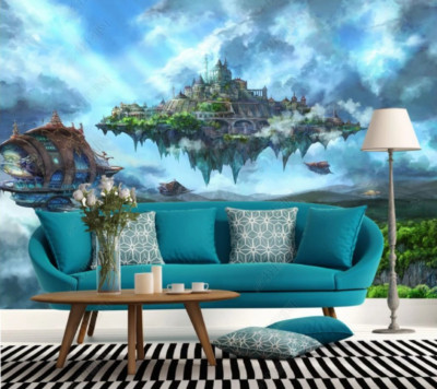 3D Magic Crystal Empire Wallpaper Wall Mural Removable Self-adhesive ...