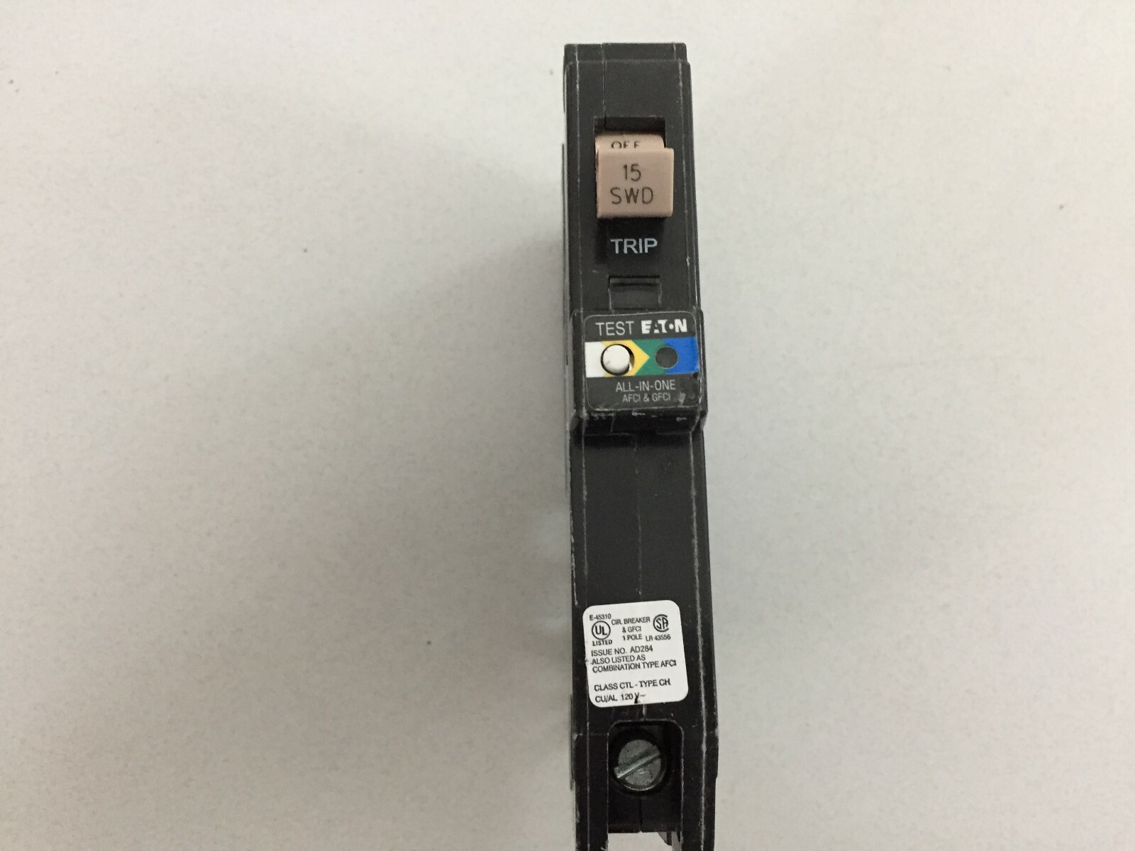 EATON CUTLER HAMMER CHFP115DF 15 AMP DUAL FUNCTION ARC FAULT BREAKER | eBay