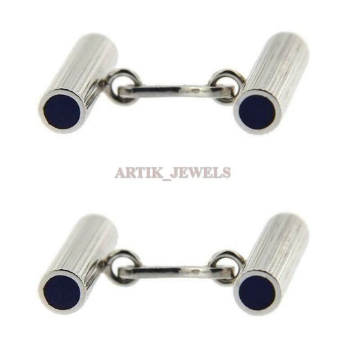 Natural Lapis Lazuli Gemstone with 925 Sterling Silver Cufflink #2314 | eBay