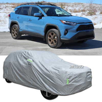 SUV Car Cover UV Sun Dust Rain Proof Waterproof Silver For Toyota RAV4 ...