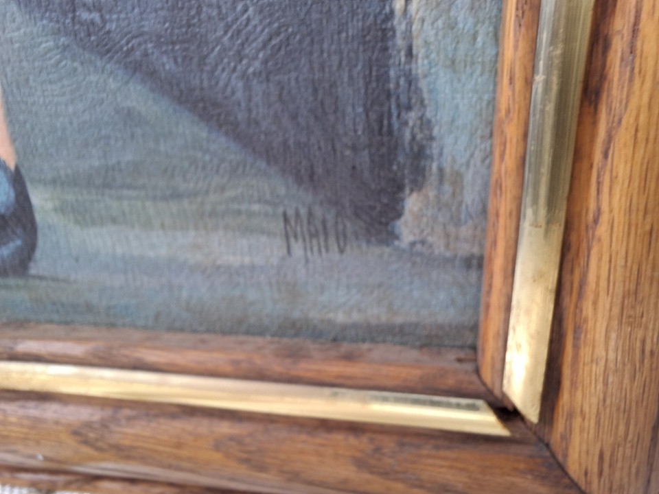 2 Vintage 1960s JEAN MAIO Harlequin Big Eyed Girl ~ Litho Prints ~ 24 ...