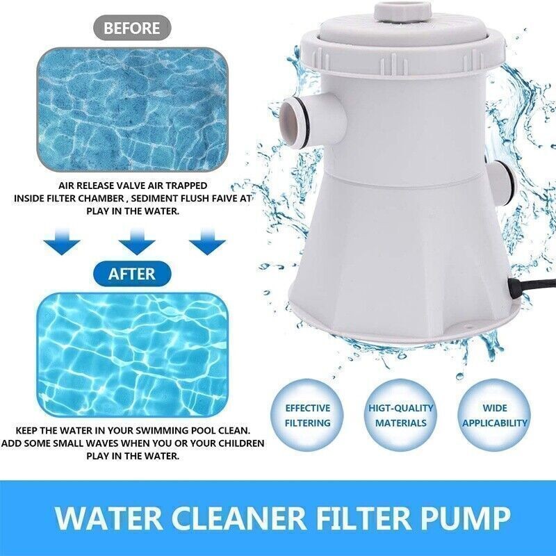 Swimming Pool Electric Filter Pump Paddling Pool Water Flowclear 220V ...