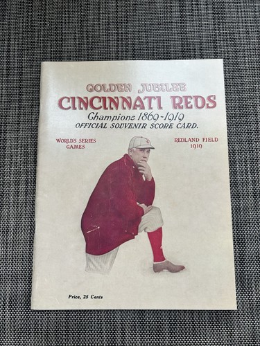 CINCINNATI REDS Chicago Black Sox World Series REPRINT OF 1919 Program ...