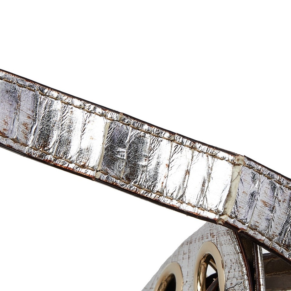 Jimmy Choo Metallic Silver Watersnake Riki Tote | eBay