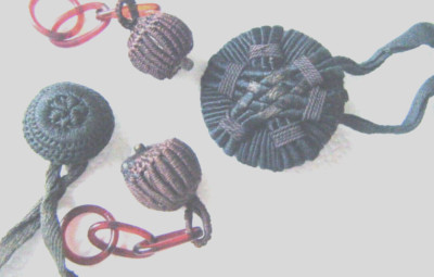 Antique 19C lot 4 Victorian buttons handmade from genuine corded for ...