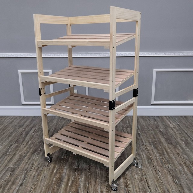FixtureDisplays 4-Tier Wooden Bakery Rack (101143) for sale online | eBay