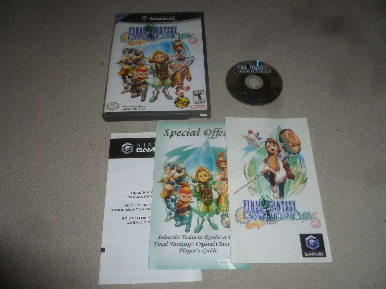 NINTENDO GAMECUBE GAME FINAL FANTASY CRYSTAL CHRONICLES COMPLETE SQUARE ...