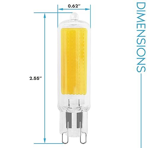 G9 LED Bulb Dimmable 4.5W, 50 Watt 10 Count (Pack of 1) 5000k (Bright ...