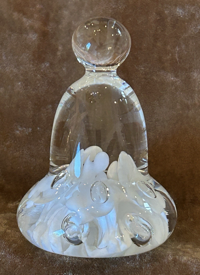 Maude & Bob St Clair ~ Hand Blown Art Glass Bell Shaped Paperweight ...