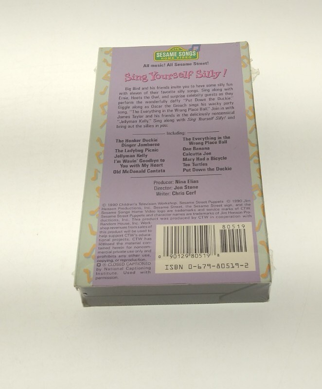 NEW SEALED RARE SING YOURSELF SILLY (VHS) SESAME STREET SONGS 1990 f128 ...