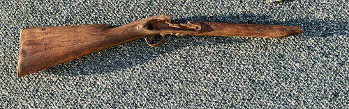 Wood Rifle Stock Musket Side Lock Muzzle Loader Trigger Guard Brass ...