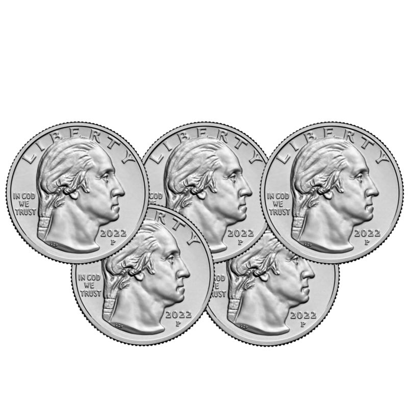 🇺🇸 New Full Set US American Women Quarter Coin series, 5-coins set ...