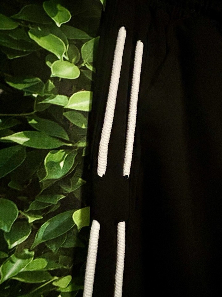 Tide Eku Sweatpants Black Drawstring Pockets Rope Accent Sides Junior ...