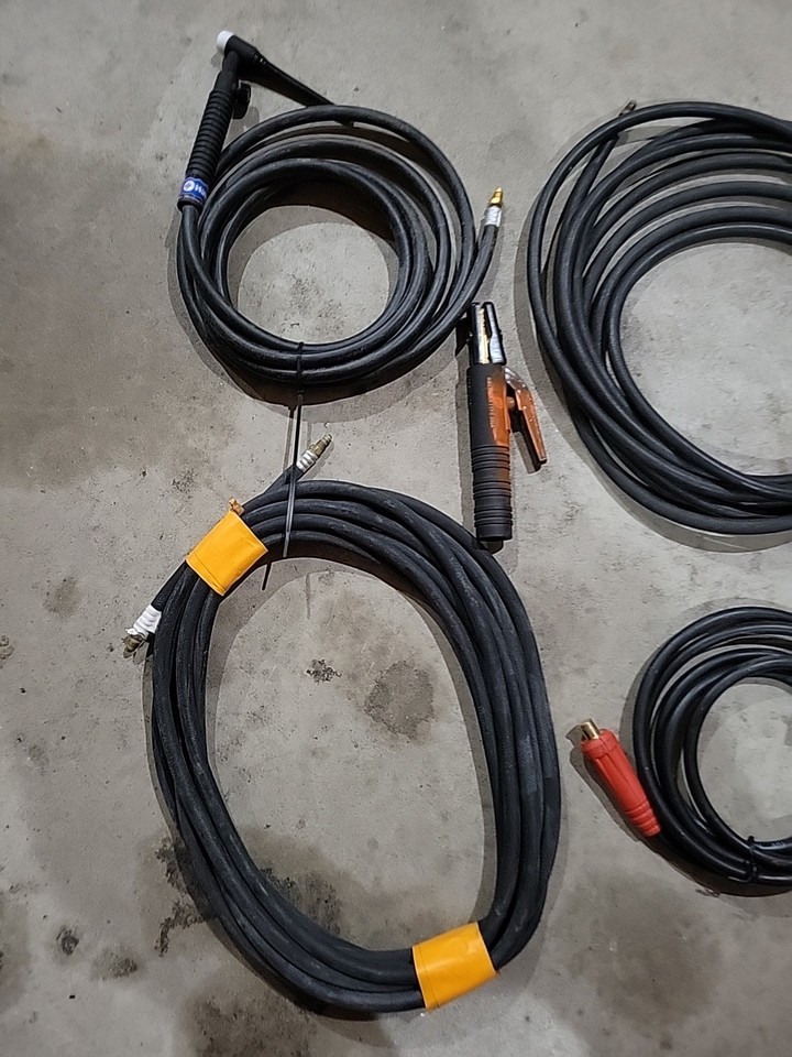 Tig Welding Leads Power Cables Ground Stinger Argon Hose Torch GTAW Lot ...