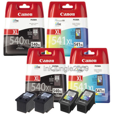 2x Original Canon PG540XL Black & CL541XL Colour Ink Cartridges For ...