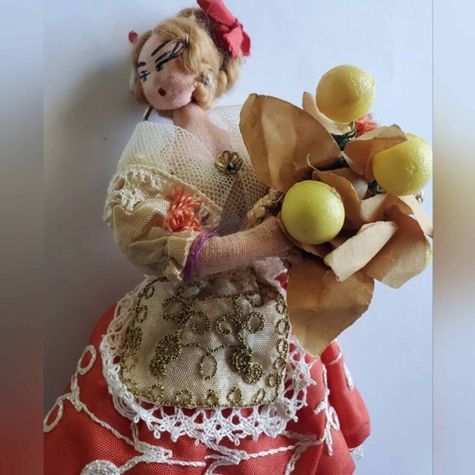 Vintage Layna Cloth Doll. Handmade in Spain. Original Tag Attached. 7.5 ...