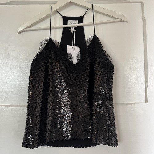 cami nyc racer sequin black camisole sz XXS with tags New condition | eBay