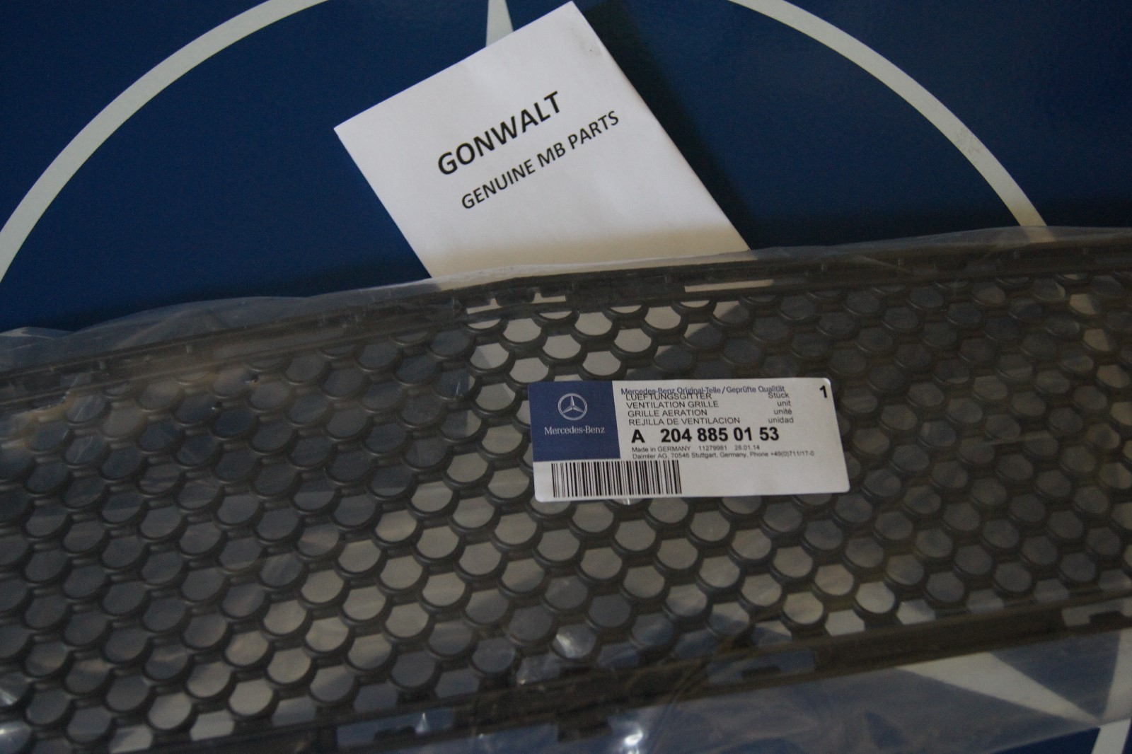 Mercedes Benz Genuine Front Center Bumper Cover Grill Grille OE ...