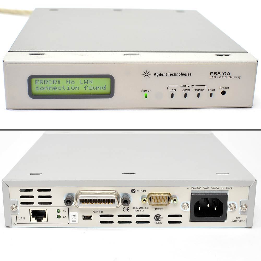 Agilent E5810A IEEE_488 GPIB HPIB & RS-232 Serial over IP Network LAN ...