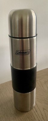 Coleman Stainless Steel 16 oz. Vacuum Bottle Thermos Flask w/ Black ...