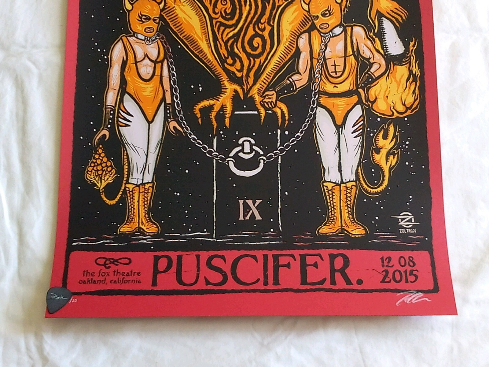 PUSCIFER 2015 TOUR POSTER S/N BY ZOLTRON (RED ONYX VARIANT #/25) TOOL ...