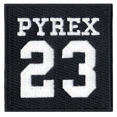 Pyrex 23 Street Wear Black And White Square Embroidered Iron On Patch ...