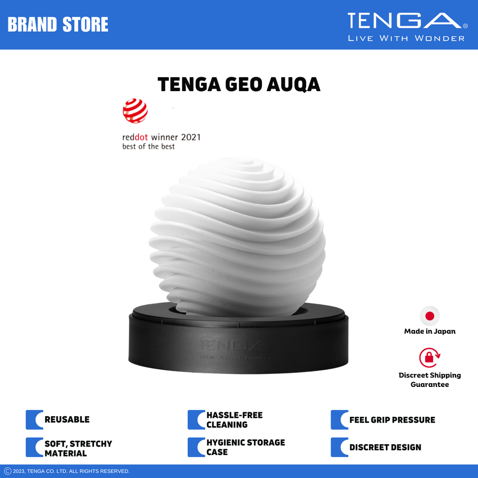 TENGA Geo Reusable Male Masturbator/Stroker w/Case & Drying Stand NIB ...