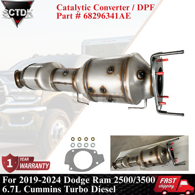 68296341AE Catalytic Converter DPF For 2019-2024 Dodge Ram 2500 3500 6 ...