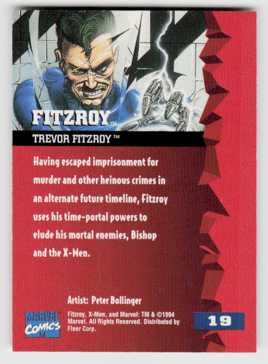 1995 Fleer Ultra X-Men #19 Fitzroy | eBay