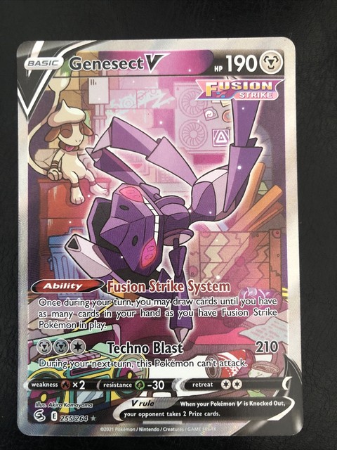 Pokémon TCG Genesect V Fusion Strike 255/264 Holo Full Art for sale ...