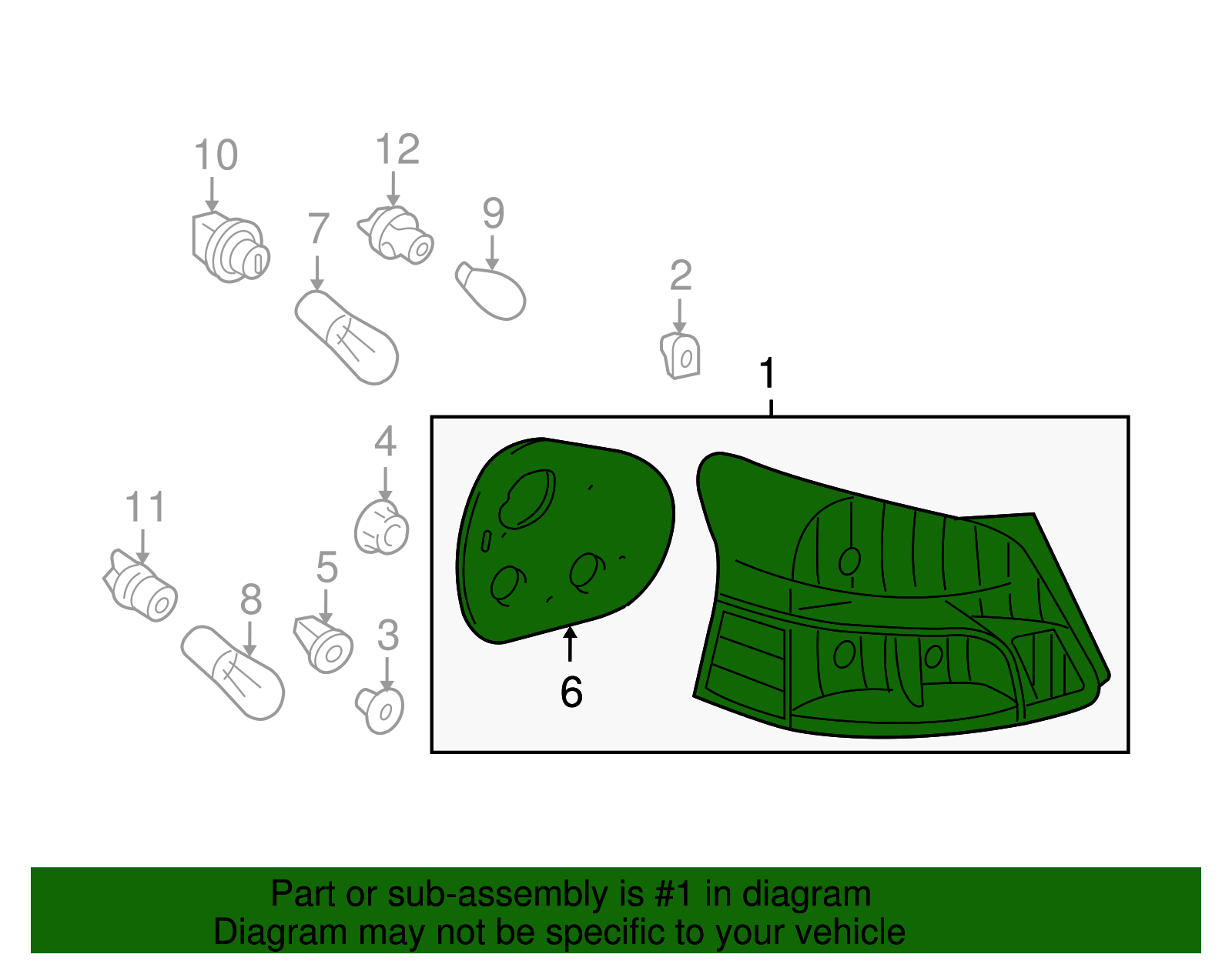 Toyota Passenger Side Tail Light 8155152600 OEM for sale online | eBay