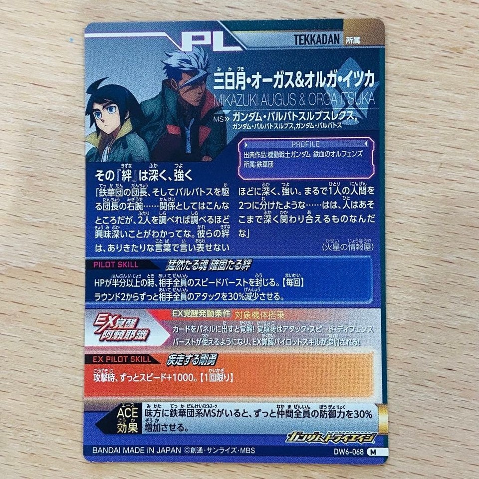Gundam TryAge DW6-068 M Mikazuki Augus & Olga Itsuka, Gundam Iron ...