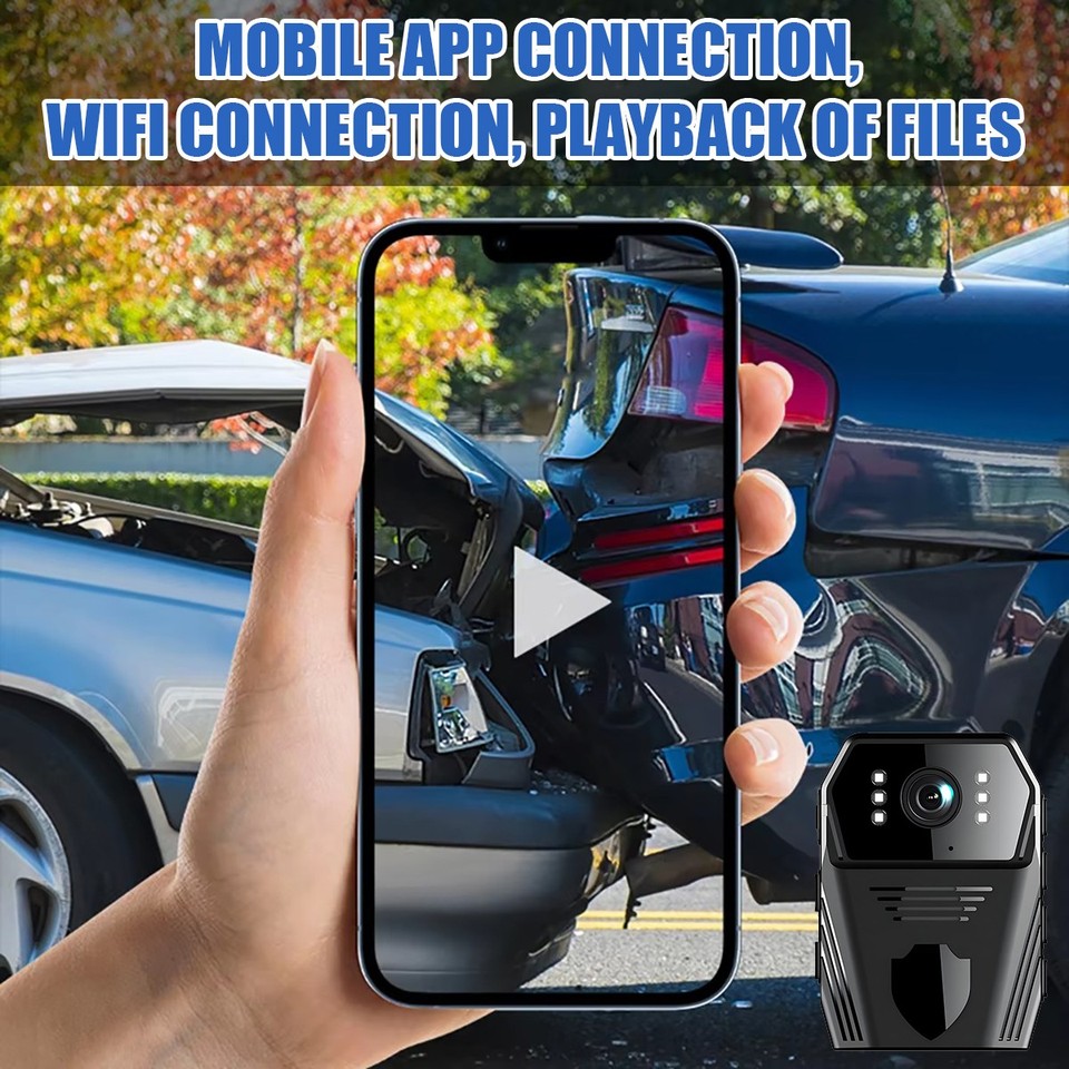 Wifi Mini Camera Camcorder Body Police Cam with Audio Video DVR IR ...