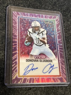 2025 Leaf Vivid Donovan Olugbode Auto Purple #/7 | eBay