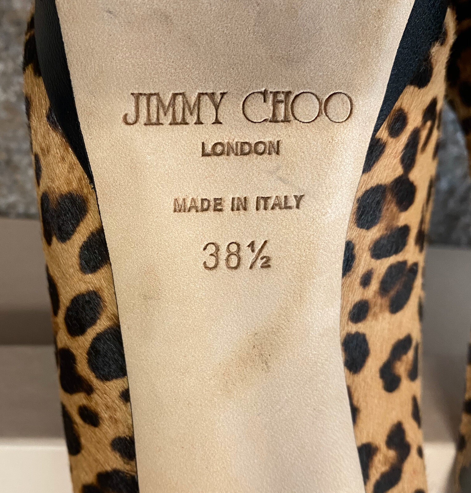 Jimmy Choo leopard print pony camel heels Pumps Shoes… - Gem