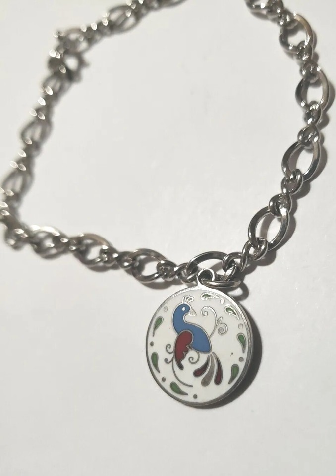 Vintage Silver Tone Distelfink Bird Dutch good luck Pendant Charm ...