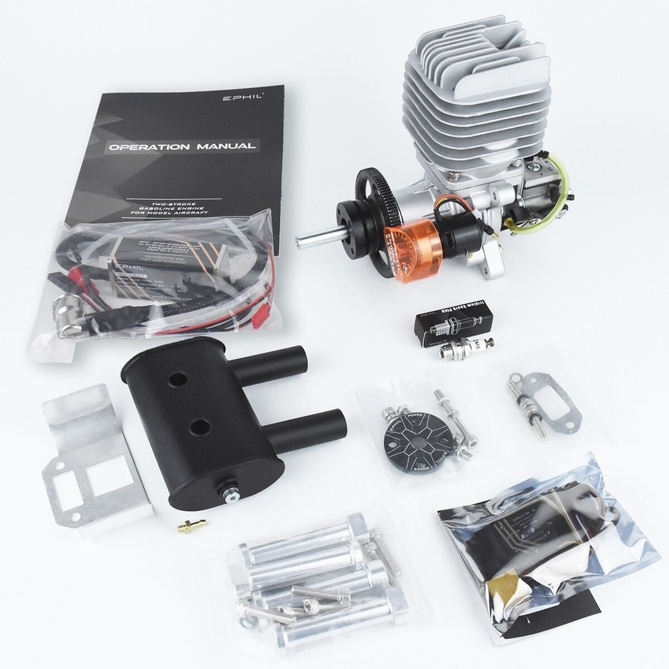 RC Plane Engine EPHIL 60cc-R Pro Gasoline Engine w/ E-Starter; Spark ...