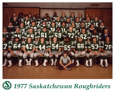 CFL 1977 Saskatchewan Roughriders Team Picture Color 8 X 10 Photo ...